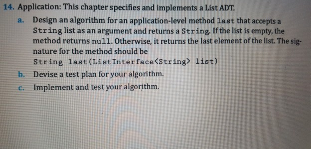 Solved 14. Application: This chapter specifies and | Chegg.com