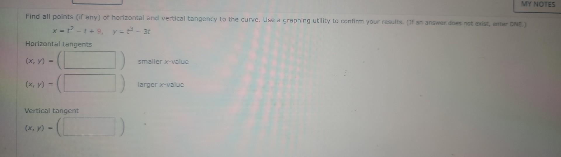 Solved Find all points (if any) of horizontal and vertical | Chegg.com