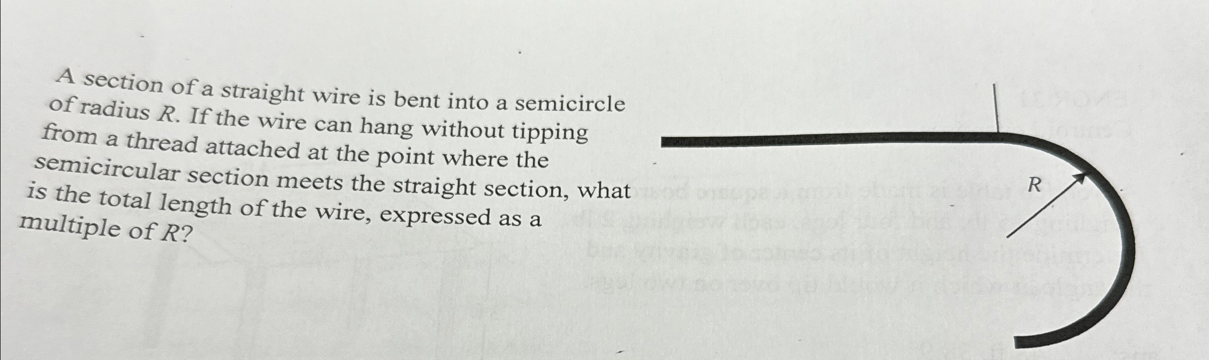 Solved A section of a straight wire is bent into a | Chegg.com