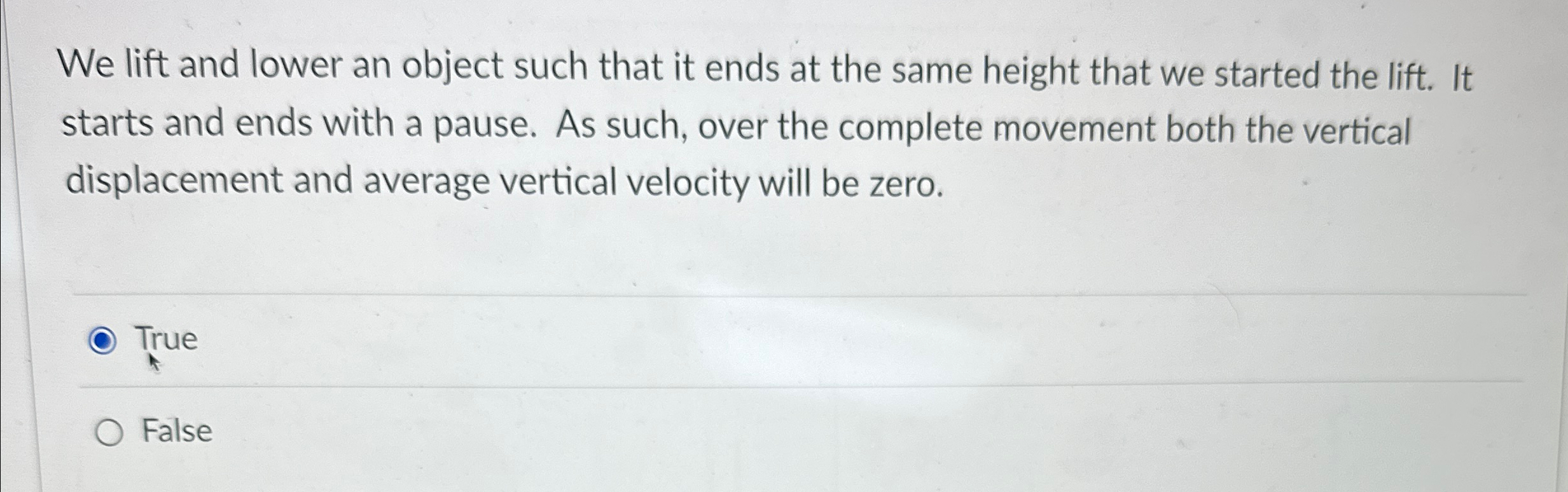 Solved We lift and lower an object such that it ends at the | Chegg.com