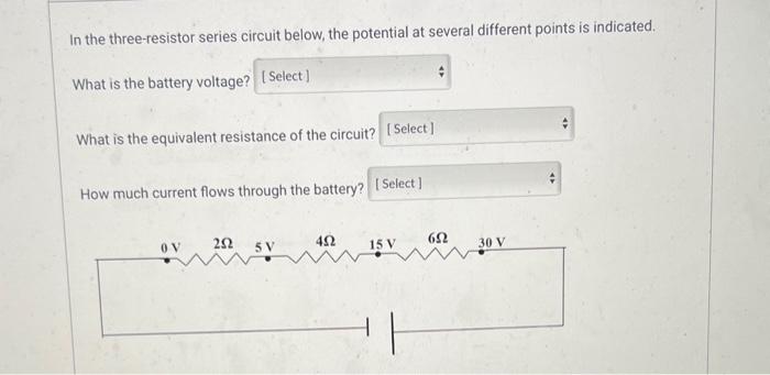 Solved In the three-resistor series circuit below, the | Chegg.com