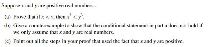 Solved Suppose x and y are positive real numbers.. (a) Prove | Chegg.com