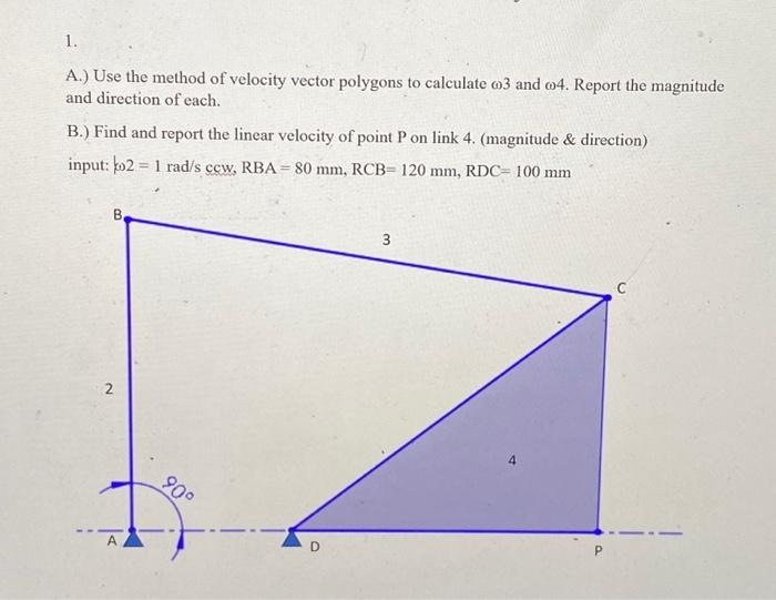 Solved A.) Use the method of velocity vector polygons to | Chegg.com