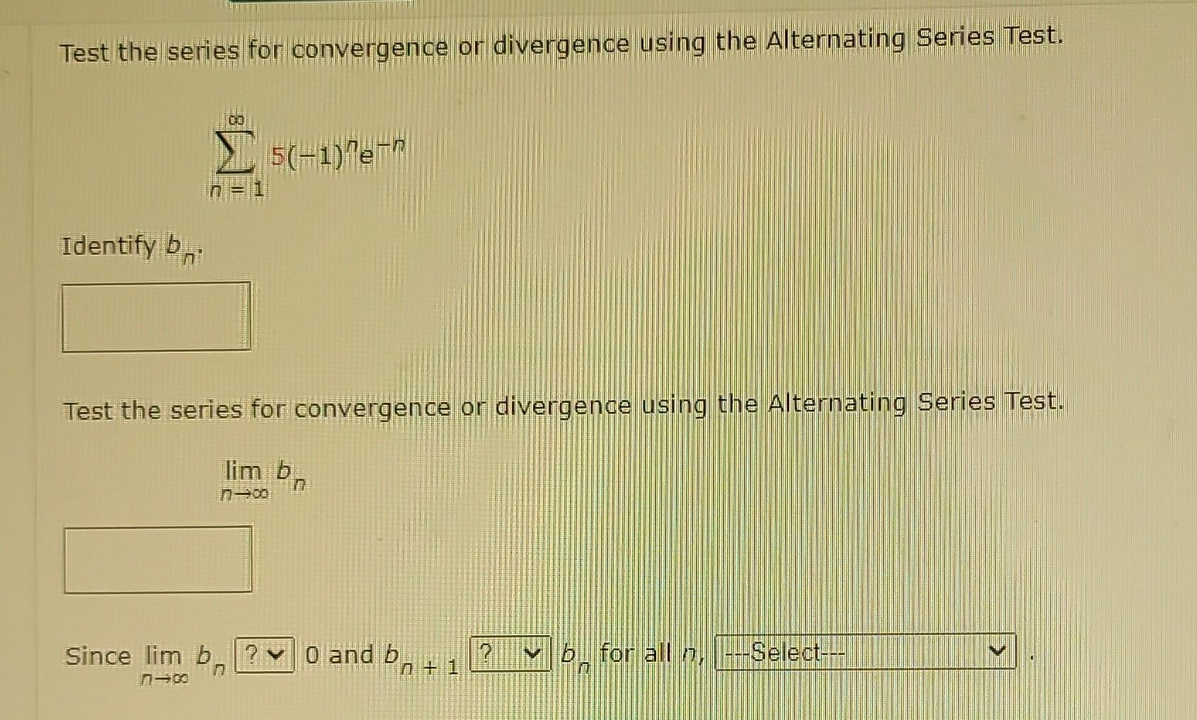 Solved Test the series for convergence or divergence using | Chegg.com