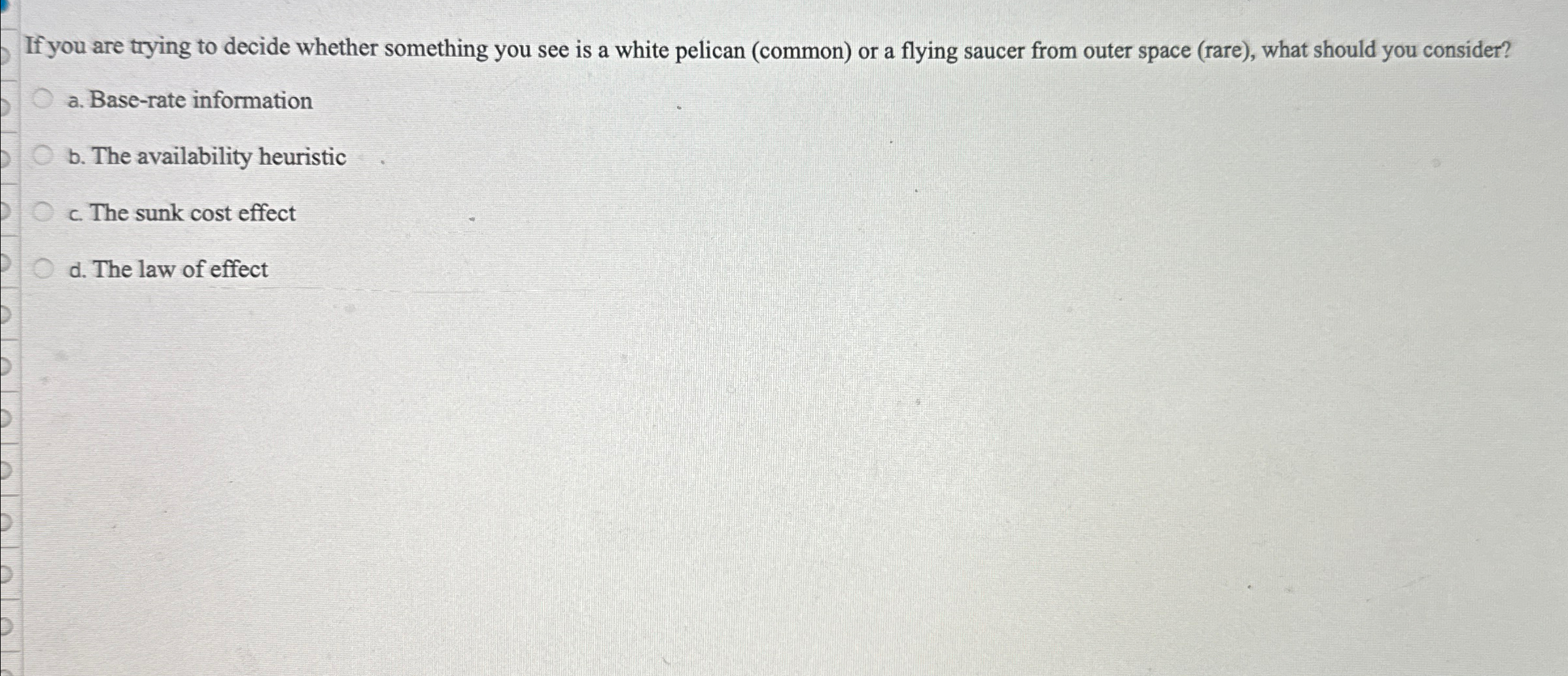 Solved If you are trying to decide whether something you see | Chegg.com