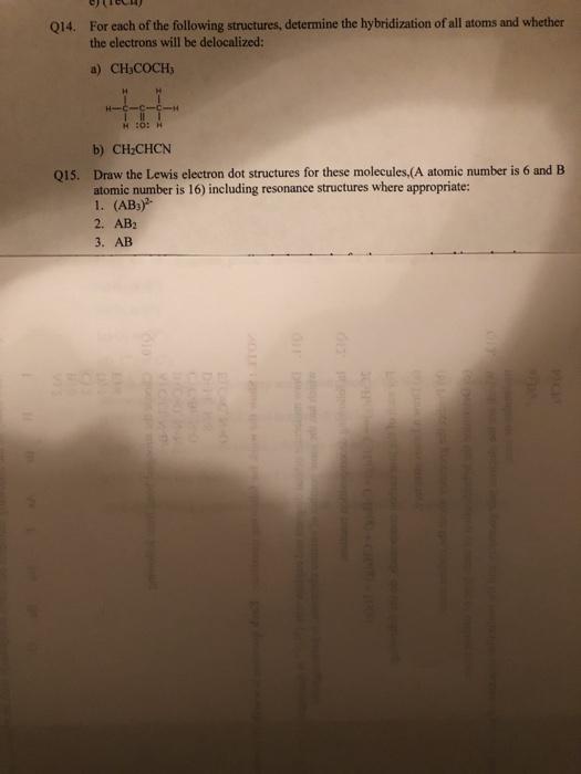 Solved Q14. For each of the following structures, determine | Chegg.com