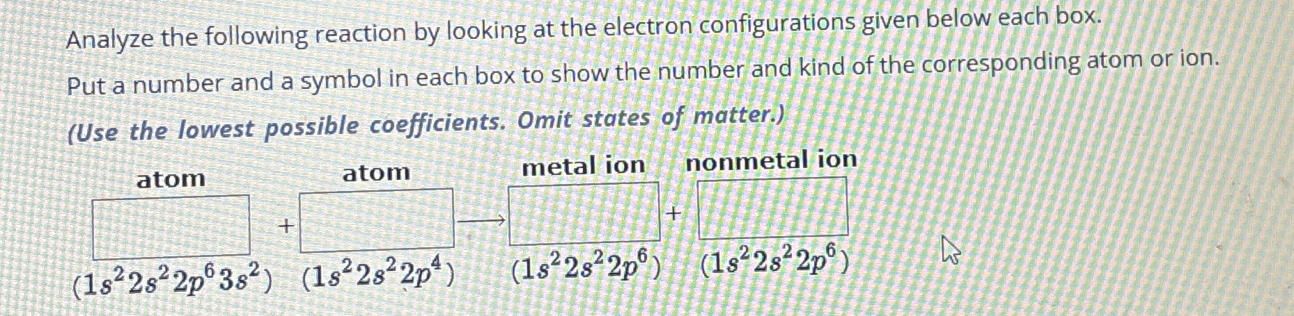 Solved Analyze the following reaction by looking at the | Chegg.com