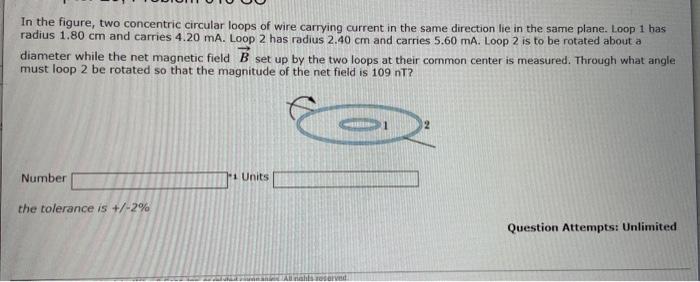 Solved In the figure, two concentric circular loops of wire | Chegg.com