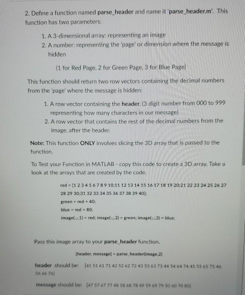 Solved 2. Define a function named parse_header and name it | Chegg.com