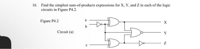 Solved 16. Find the simplest sum-of-products expressions for | Chegg.com