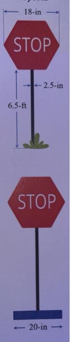 Solved a Problem 3 (12 points): The STOP sign as shown (top | Chegg.com