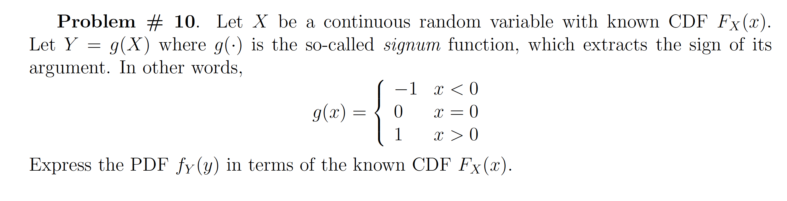 Solved Problem # 10. ﻿Let x ﻿be a continuous random variable | Chegg.com
