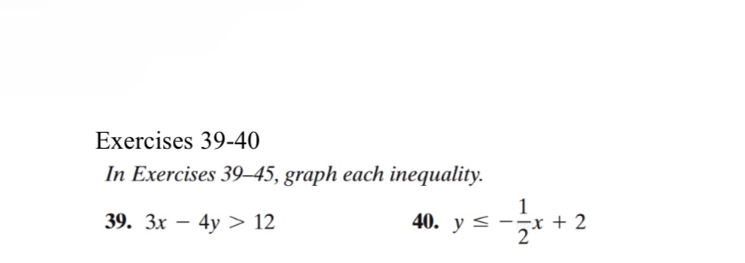 Solved Exercises 39-40In Exercises 39-45, ﻿graph each | Chegg.com
