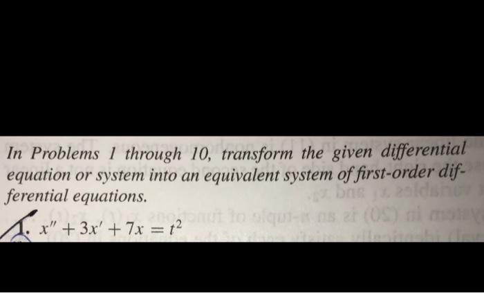 Solved In Problems 1 through 10, transform the given | Chegg.com