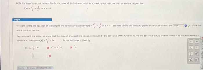 Solved f(x)=5x5−x35 as x=−1 sibes 1. We want to find the | Chegg.com