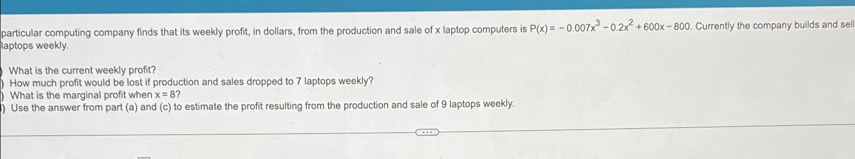Solved particular computing company finds that its weekly | Chegg.com