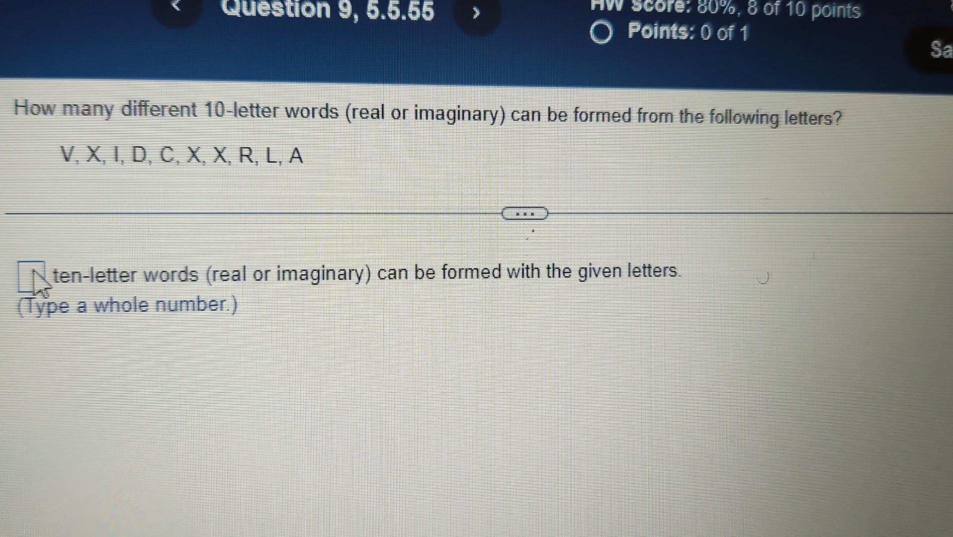 Solved How many different 10 -letter words (real or | Chegg.com