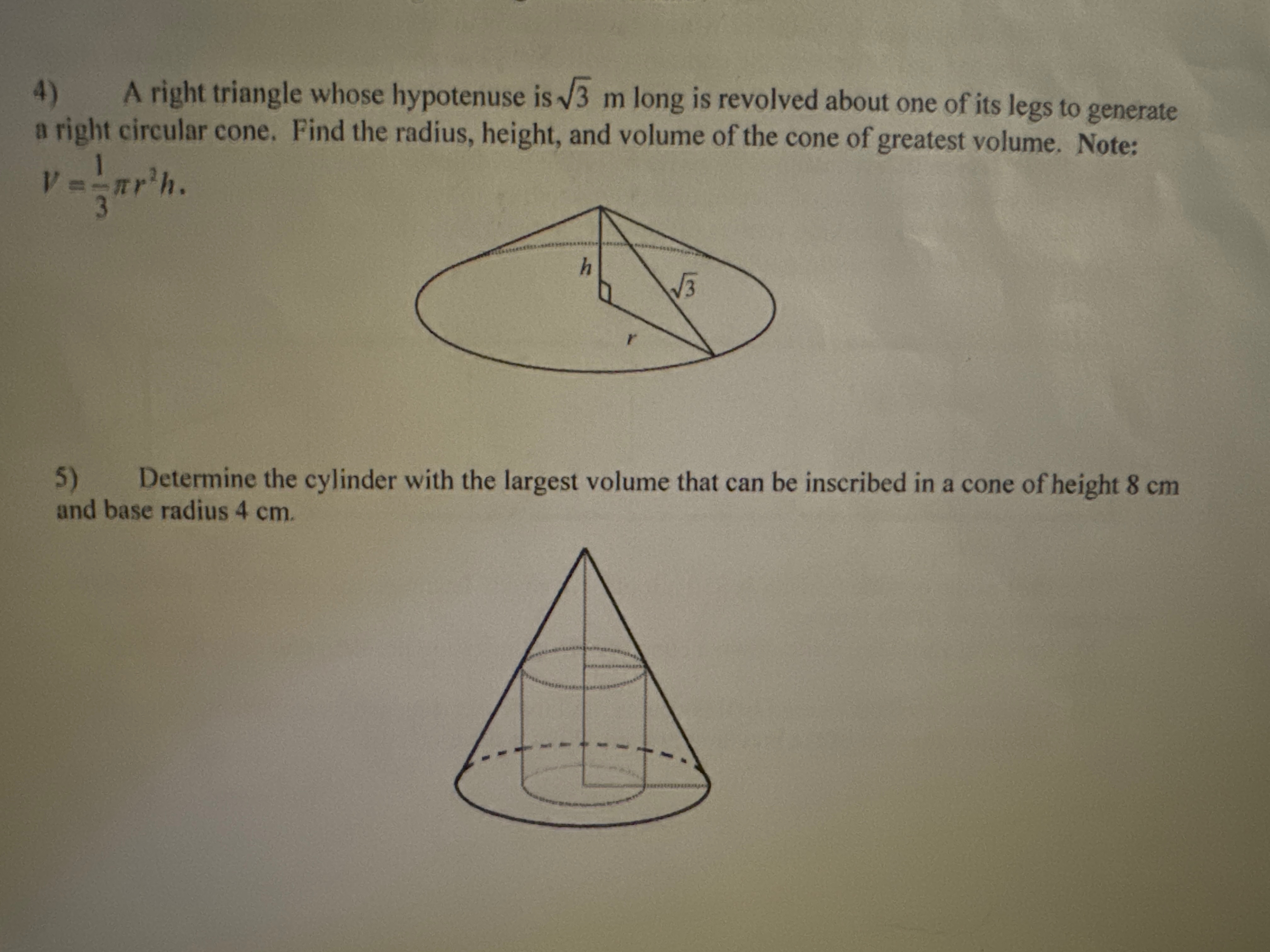 Solved These are calculus optimization problems. can anyone | Chegg.com