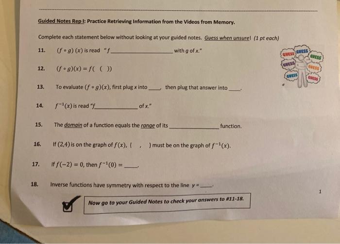 Solved Guided Notes Repl: Practice Retrieving Information | Chegg.com