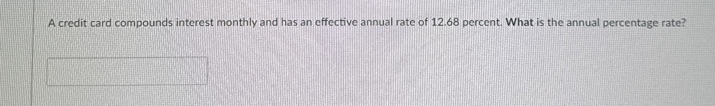 Solved A credit card compounds interest monthly and has an | Chegg.com