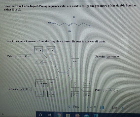 Solved Show how the Cahn-Ingold-Prelog sequence rules are | Chegg.com