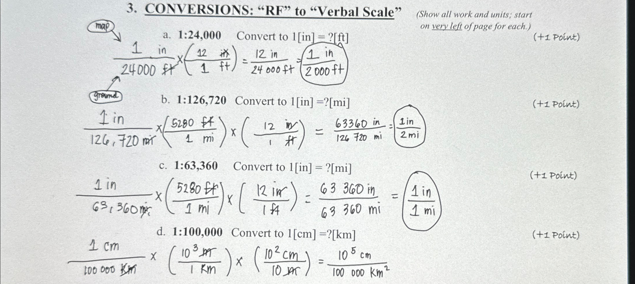Solved CONVERSIONS: "RF" ﻿to "Verbal Scale"(Show all work | Chegg.com