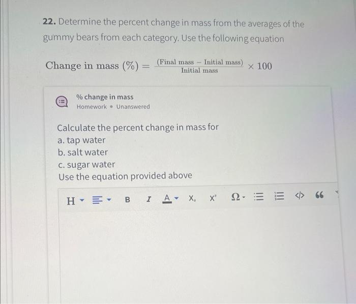 21. Determine the percent change in volume from the | Chegg.com