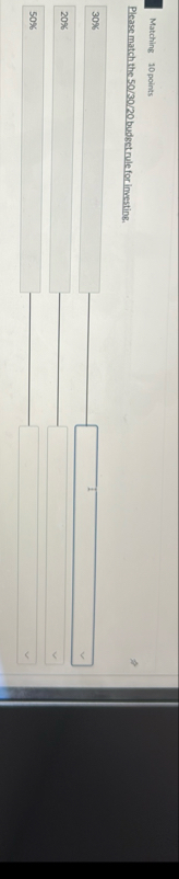 Solved Matching 10 ﻿pointsPlease match the 5030?20 ﻿budget | Chegg.com