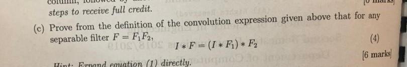 Solved steps to receive full credit. (c) Prove from the | Chegg.com