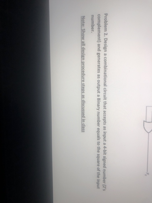 Solved Problem 2. Design a combinational circuit that | Chegg.com