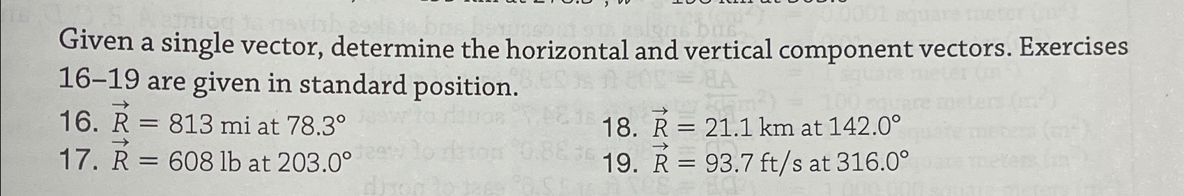 Solved Given a single vector, determine the horizontal and | Chegg.com