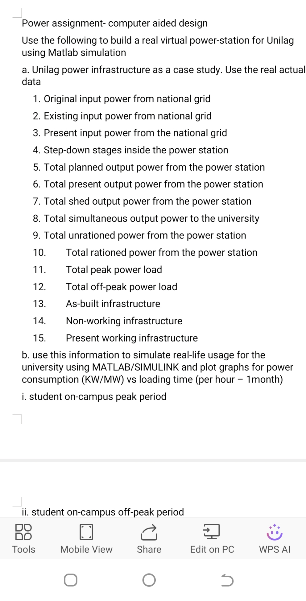 Solved Power assignment- ﻿computer aided designUse the | Chegg.com