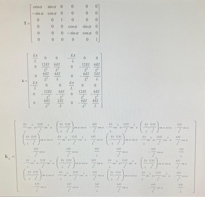 Solved Using the matrix method, (a) form the matrix K11 for | Chegg.com
