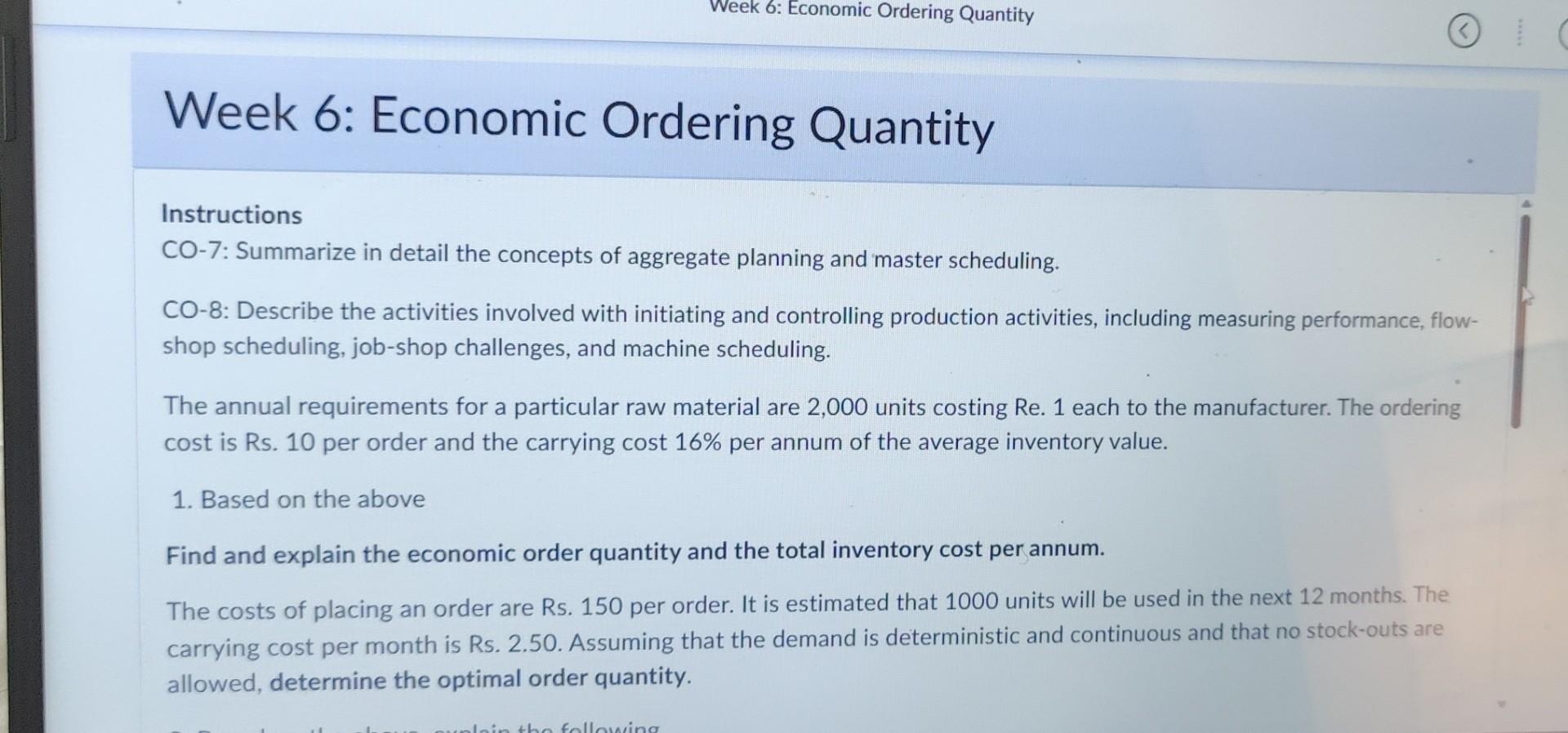 Solved Instructions CO-7: Summarize in detail the concepts | Chegg.com