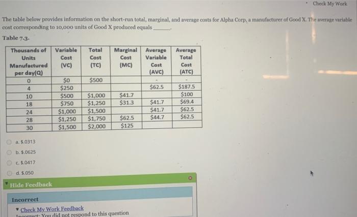 Solved VOTR 1 remain The table below gives information on | Chegg.com