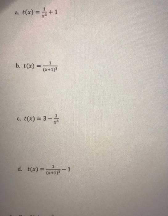 Solved function f (x) = 1/x^3 is a basic power function | Chegg.com
