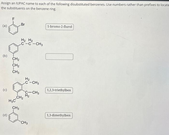 Solved Assign an IUPAC name to each of the following | Chegg.com