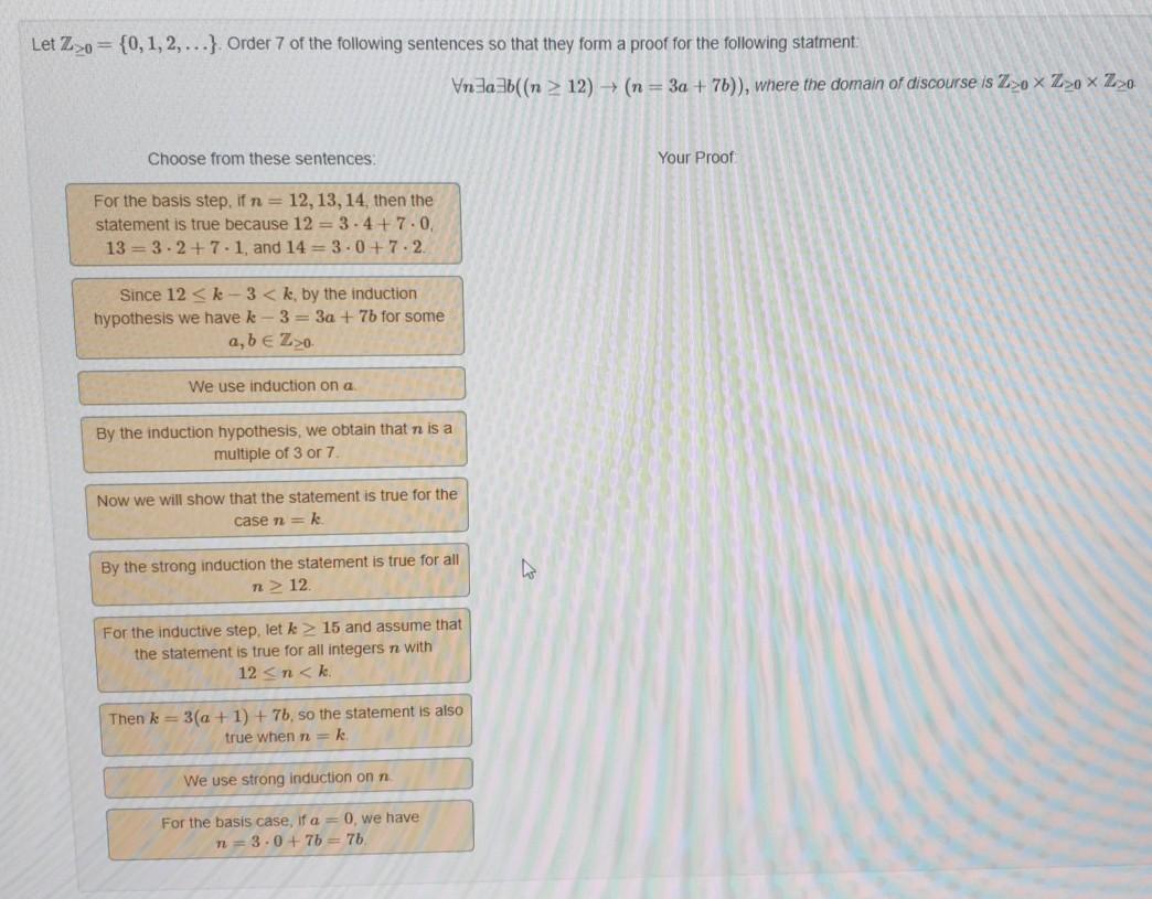 Solved Let Z2 = {0, 1, 2,...} Order 7 of the following | Chegg.com