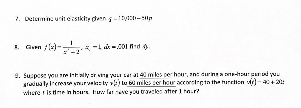 Solved Determine unit elasticity given q=10,000-50pGiven | Chegg.com