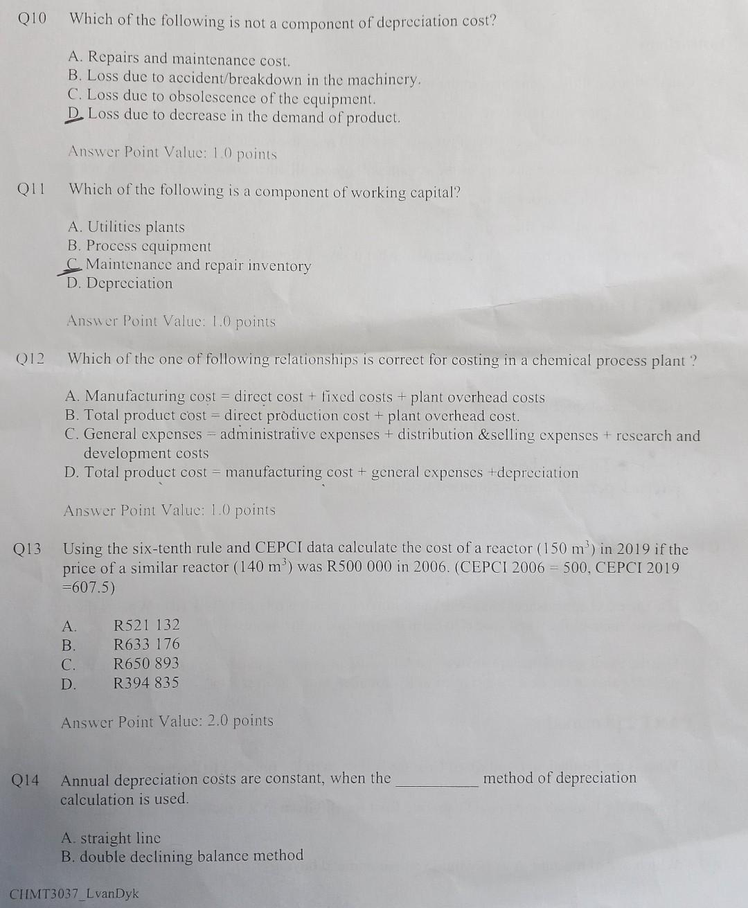 Solved Q10 Which of the following is not a component of | Chegg.com