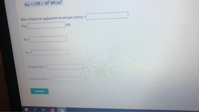 Solved Question 1 1. Draw the earth pressure envelope in | Chegg.com
