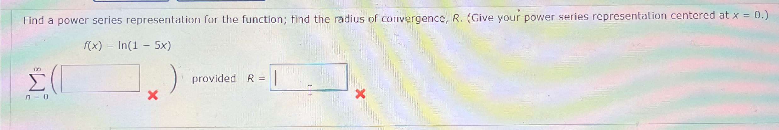 Solved Find a power series representation for the function; | Chegg.com