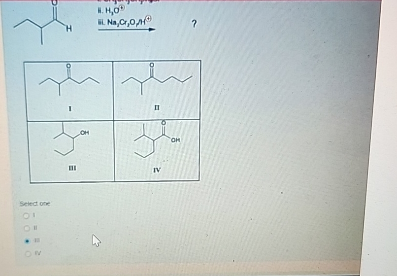 Solved H. H,Oo+→ii.Na2C2O,H@?Select one ﻿IIIIIIrV | Chegg.com