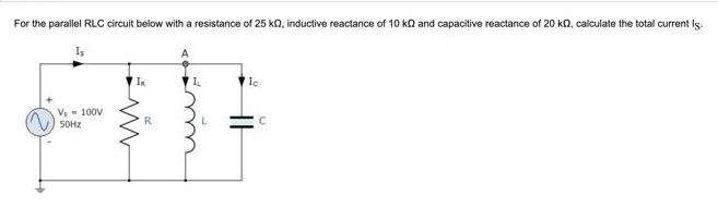Solved Consider the parallel RC circuit below. When R is | Chegg.com