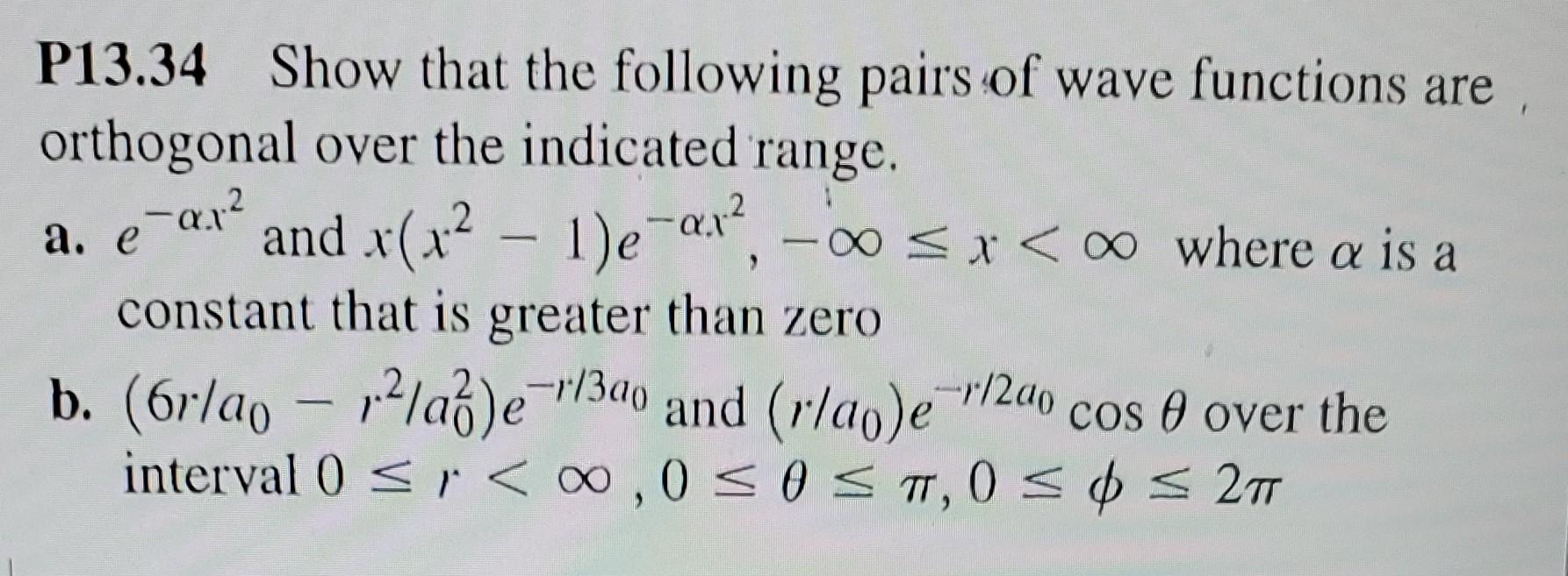 Solved P13.34 Show that the following pairs of wave | Chegg.com