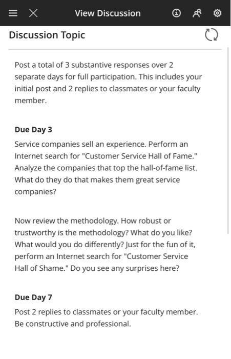 Solved Post a total of 3 substantive responses over 2 | Chegg.com