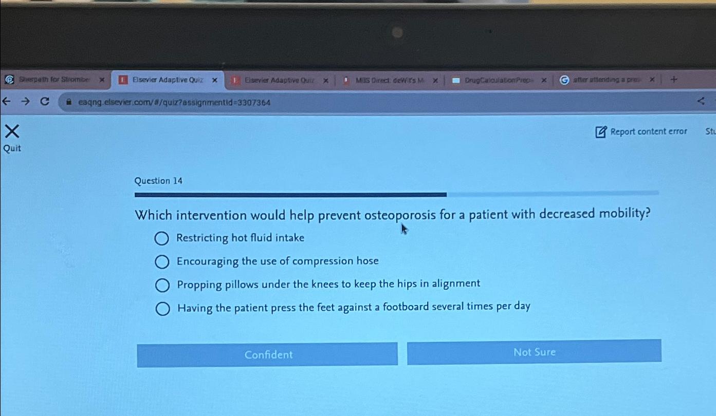 Solved Question 14Which intervention would help prevent | Chegg.com