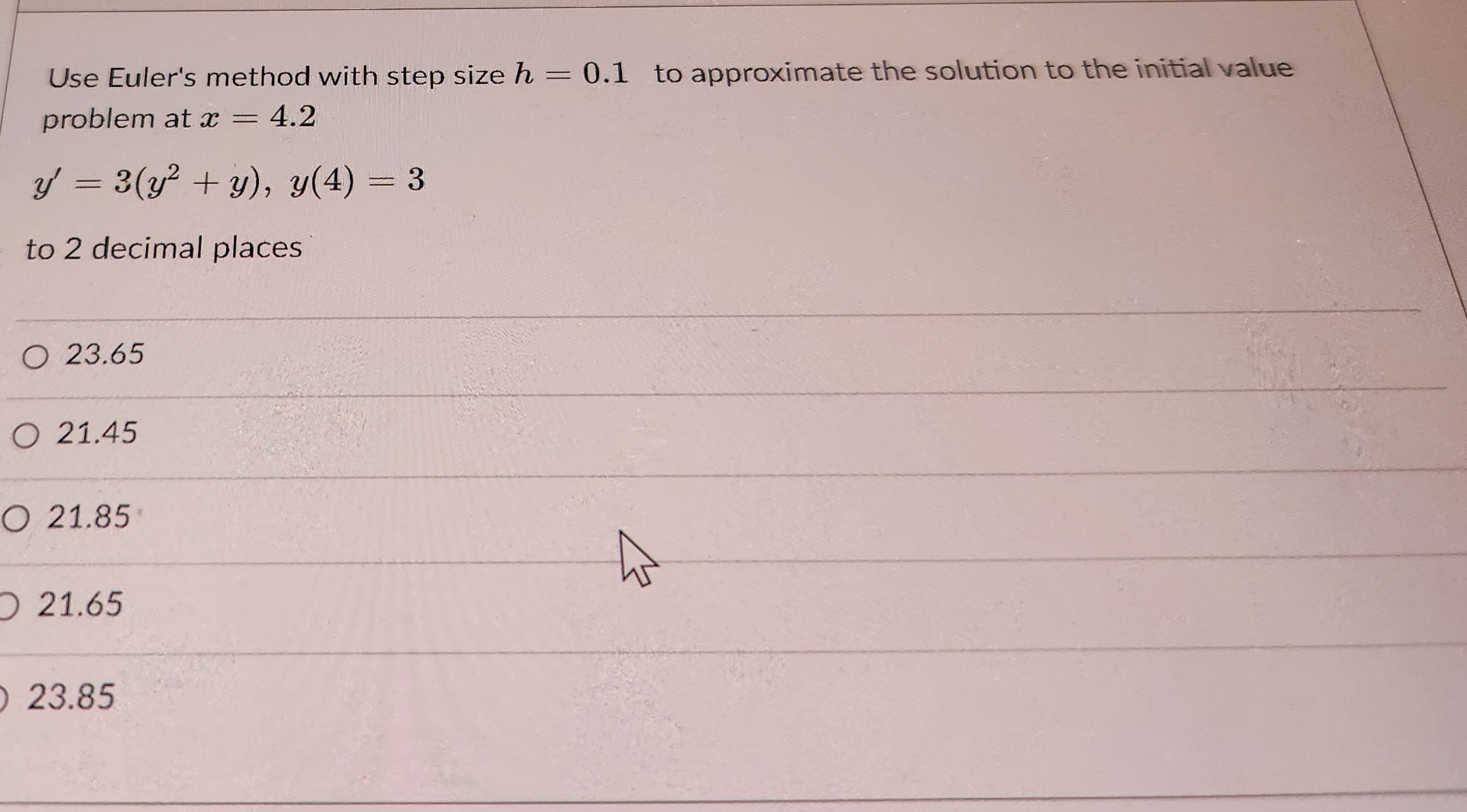 Solved Use Euler's method with step size h=0.1 ﻿to | Chegg.com
