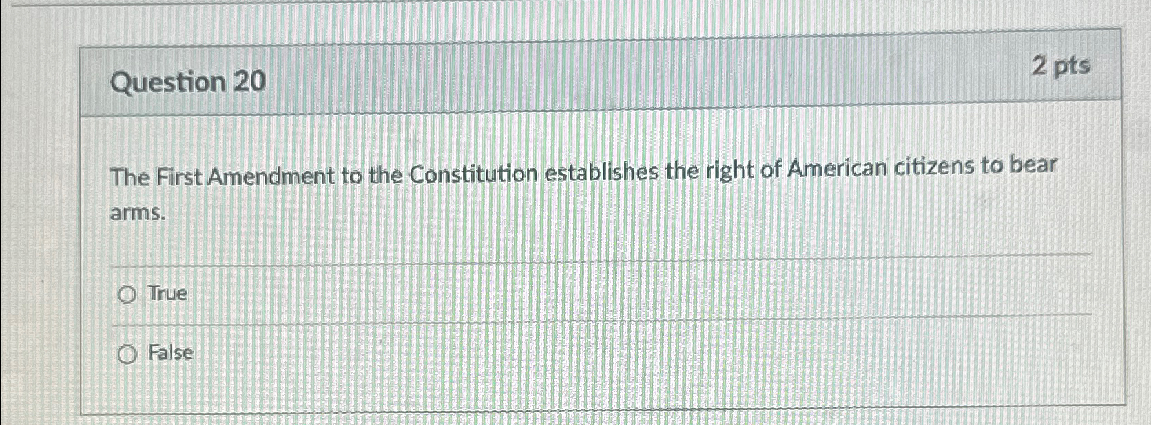 Solved Question 202 ﻿ptsThe First Amendment to the | Chegg.com