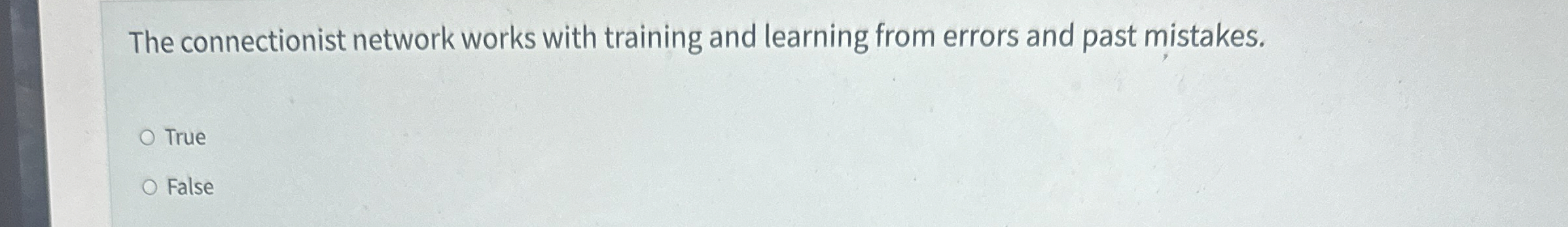 Solved The connectionist network works with training and | Chegg.com